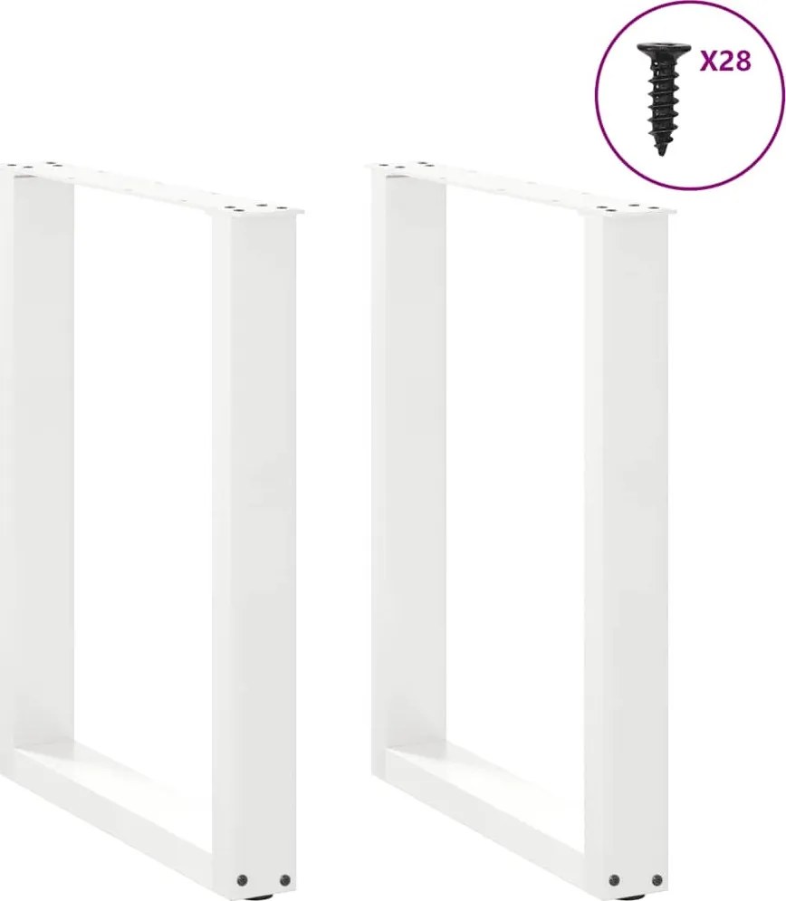 vidaXL Nohy k jídelnímu stolu ve tvaru U, 2 ks, ocel, 70 x (72-73) cm, ocel [4013185] Barva: Černá