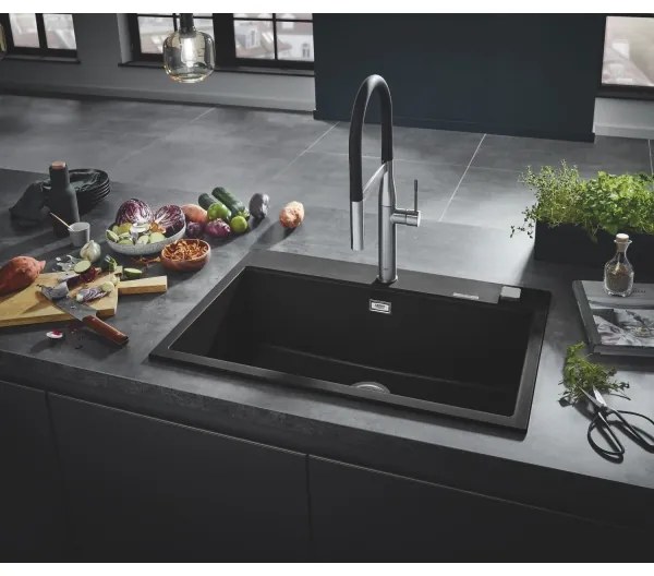 GROHE 31652AP0 - Kompozitní dřez K700 780 × 510 mm granit/černá