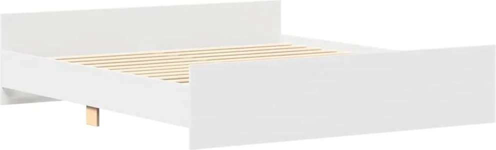 Rám postele s hlavovým a nožním čelem bílý 180 x 200 cm 3203768