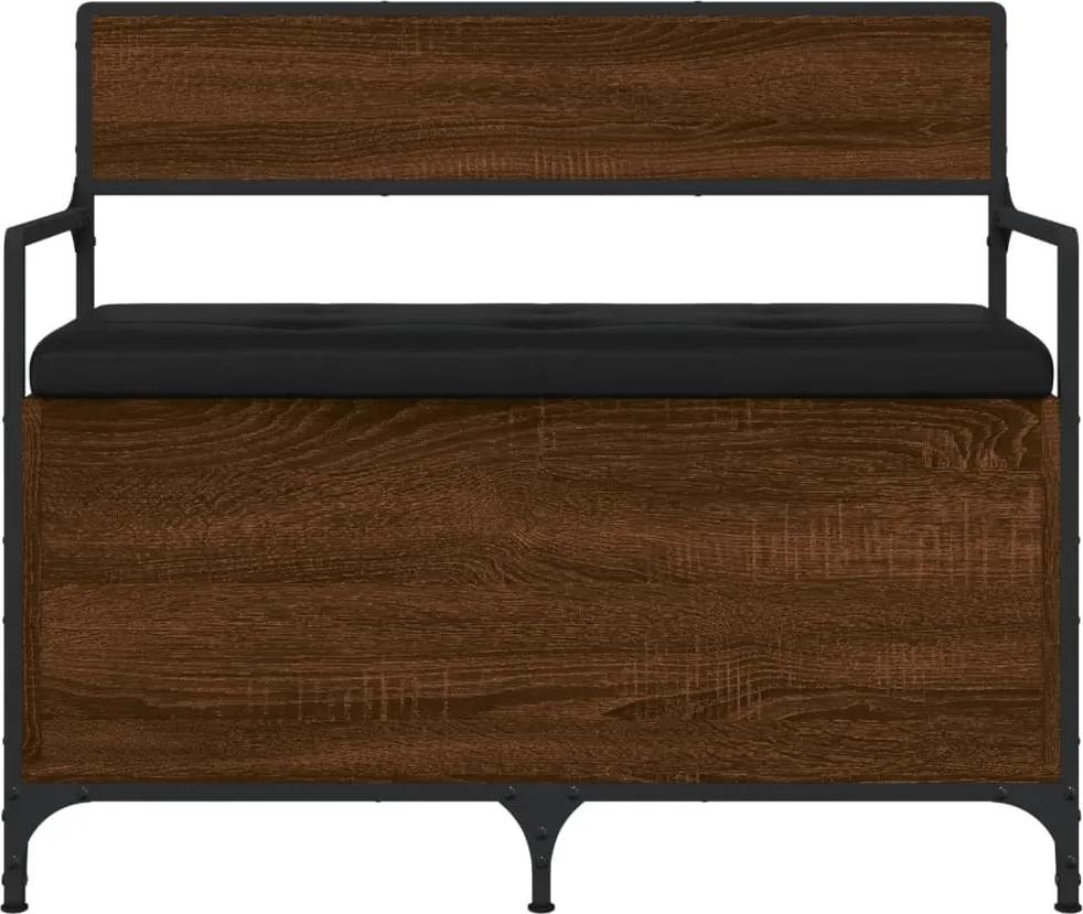 vidaXL Úložná lavice 85,5 x 42 x 73,5 cm kompozitní dřevo [835238] Barva: hnědý dub