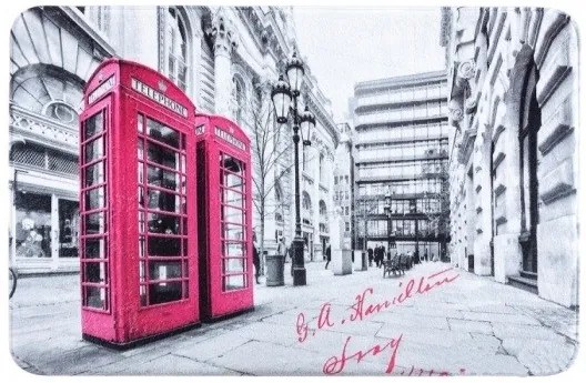 LONDON šedě ružové koberečky do koupelny