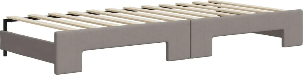 Válenda s přistýlkou a zásuvkami taupe 90 x 200 cm textil 3196873