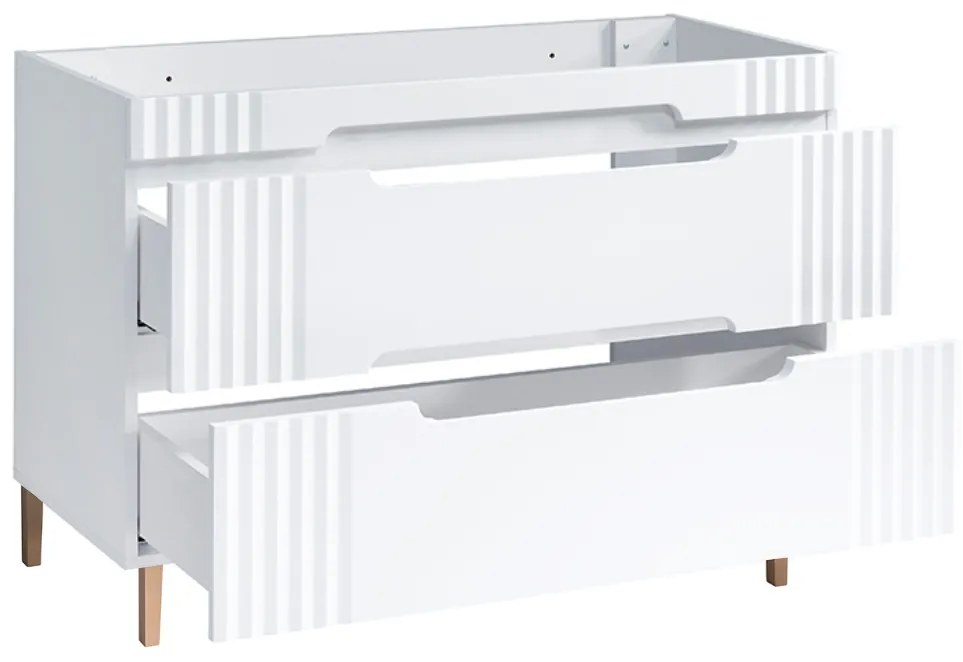 COMAD Stojatá skříňka pod umyvadlo - FIJI 82-120 white, šířka 120 cm, matná bílá