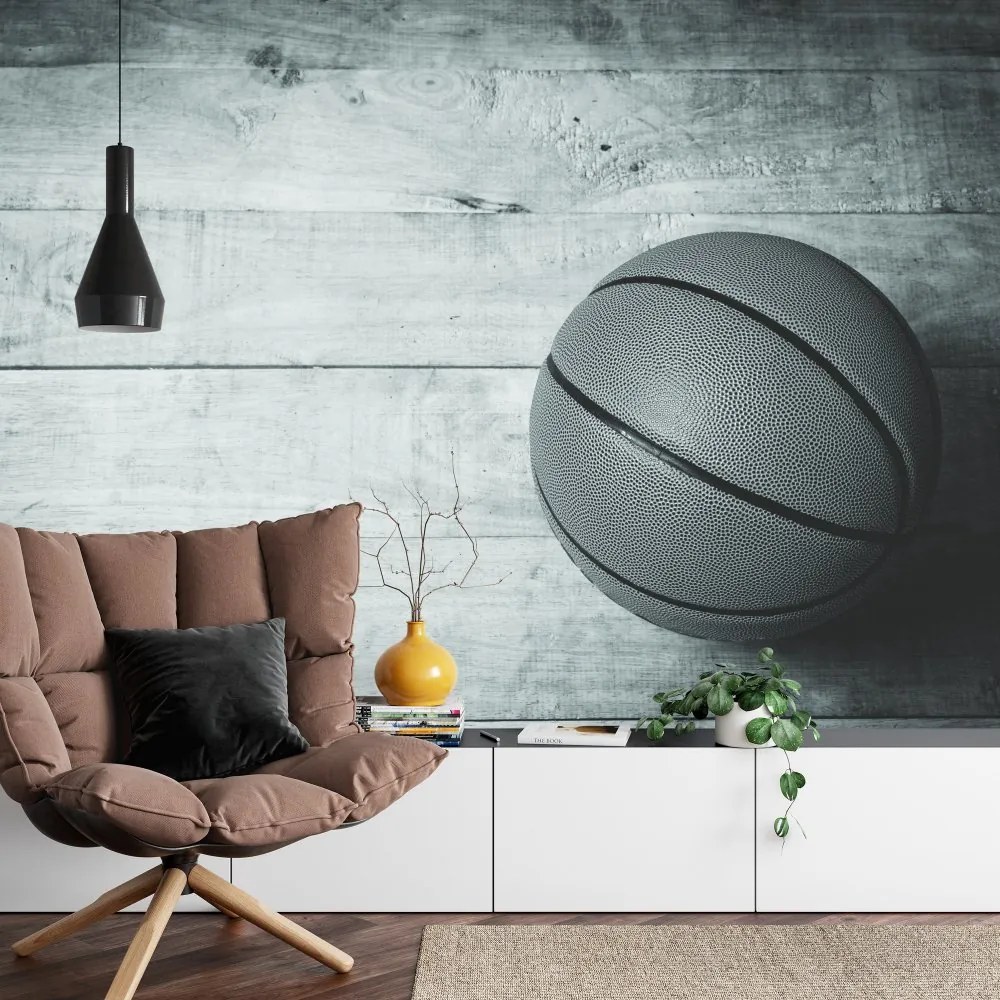 Fototapeta Basketbalový Míč Na Pozadí Desky Strukturální vinyl 450x300