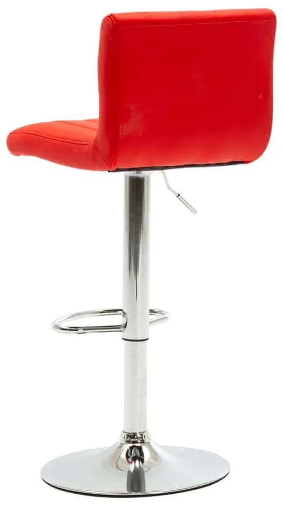 Petromila Barová stolička červená umělá kůže