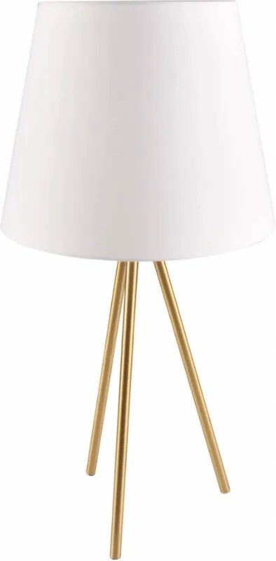 Stolní lampa Elena bílo-zlatá 1xE27 Goldlux
