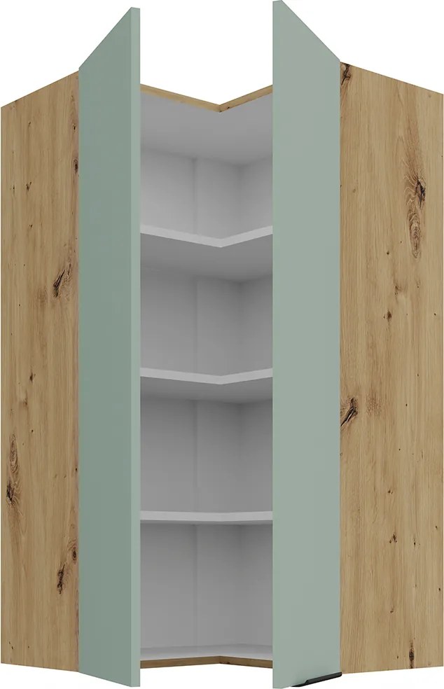 ARIA st | horní kuchyňská skříňka 60x60 GN-108 2F (90°) rohová s policemi | EXTRA VYSOKÁ | 60x60 cm | artisan/aquamarine