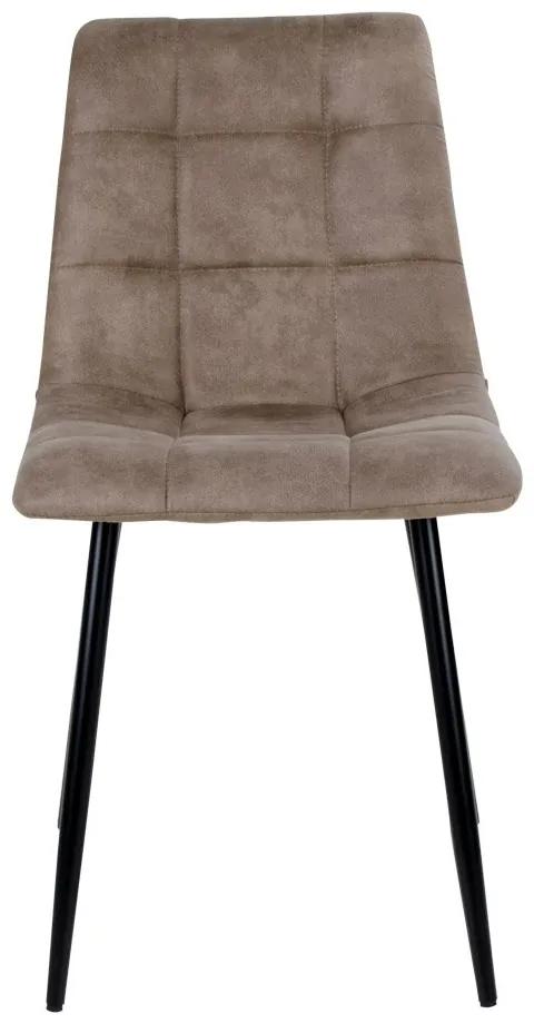 House Nordic Jídelní židle z mikrovlákna, světle hnědá s černými nohami