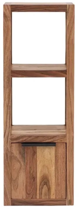 furniture-nabytek.cz - Masivní koupelnová závěsná skříňka Sidora z akácie, lakovaná, hnědá – 31×25×90 cm