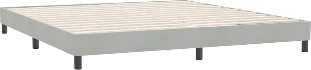 Postel Box Spring bez matrace Light Grey 180x220 cm samet 3315885