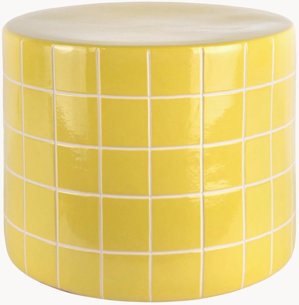 Kulatý odkládací stolek Retro Tiles