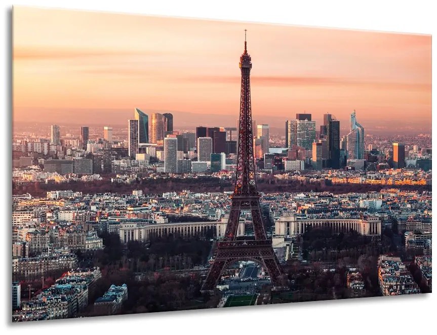 Obraz na skle Styler  -  Eiffel Tower 120x80 cm