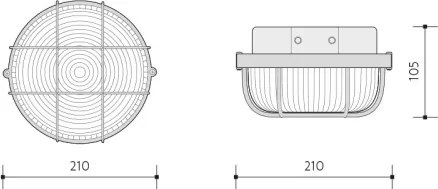 Svítidlo Panlux KRUH SKP-100/S 100W E27 šedá IP44