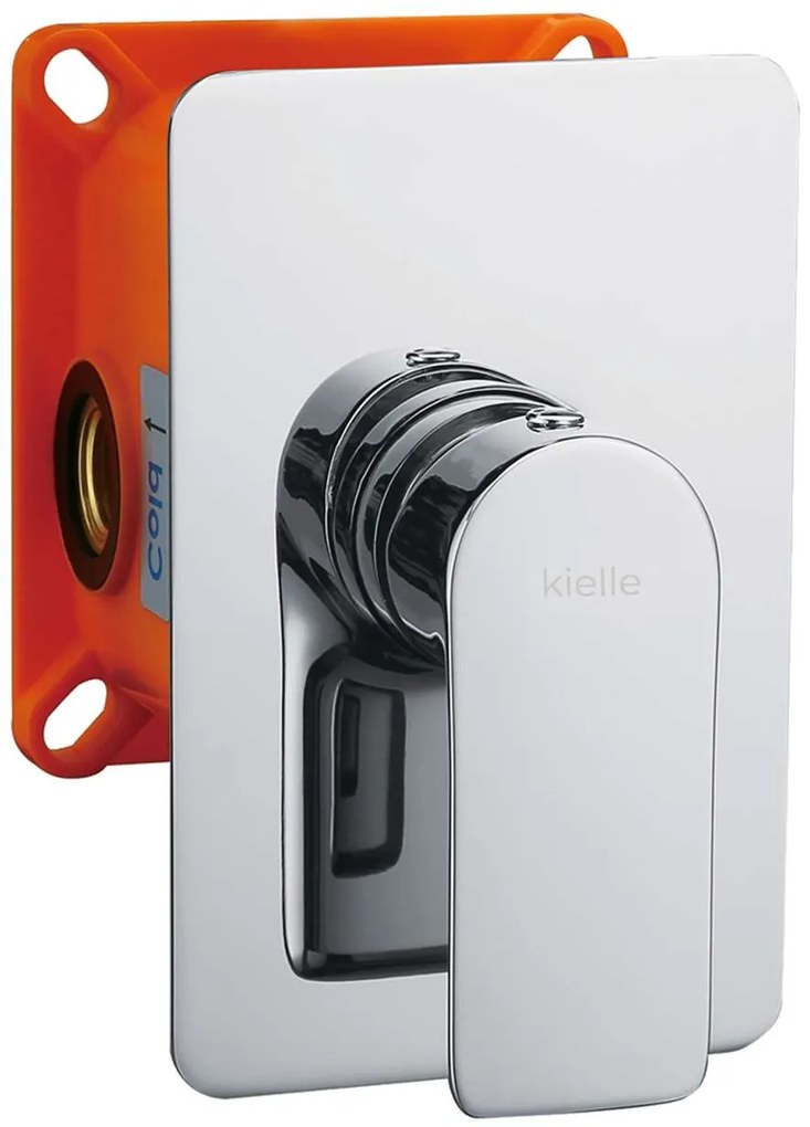 kielle Vega - Baterie pod omítku pro 1 spotřebič, s tělesem, chrom 10218200