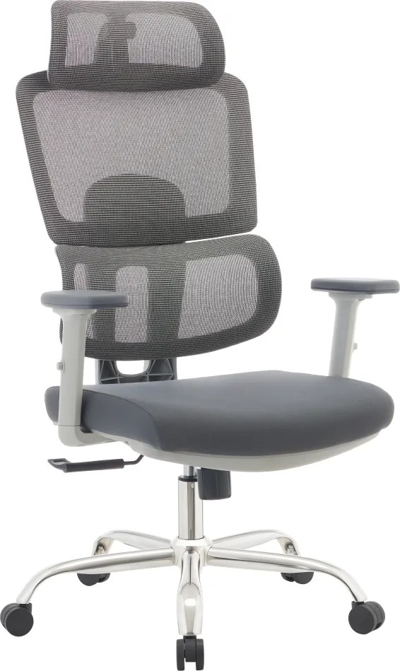 Ergonomická kancelářská židle DYNAMIC - šedá síťovina / nosnost 150 kg