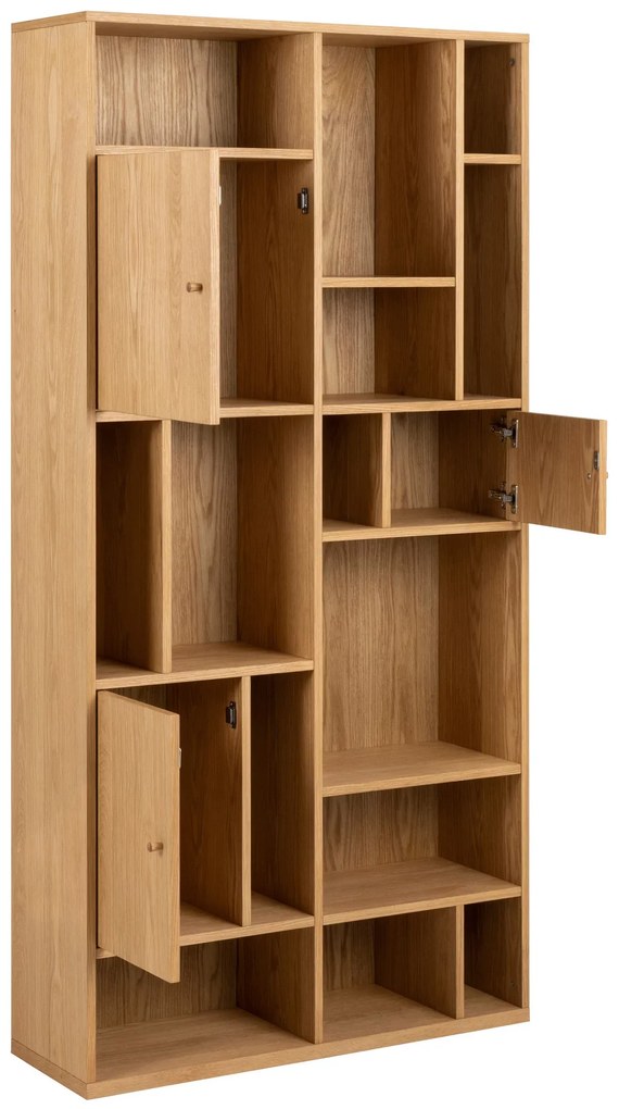 Knihovna Rangoon 90 cm dub přírodní olejovaný