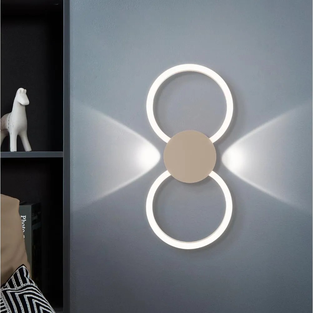 Eglo 902127 - LED Nástěnné svítidlo VENTICELLO LED/20W/230V + LED/0,91W béžová