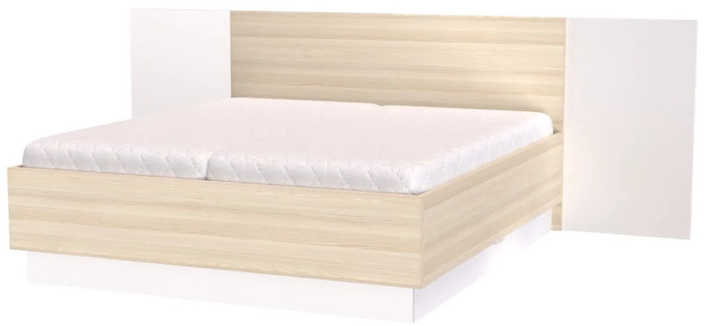 Nábytek Mikulík Dvoulůžková postel SMART XL s úložným prostorem, 180×200 cm Dekor: Modřín latté