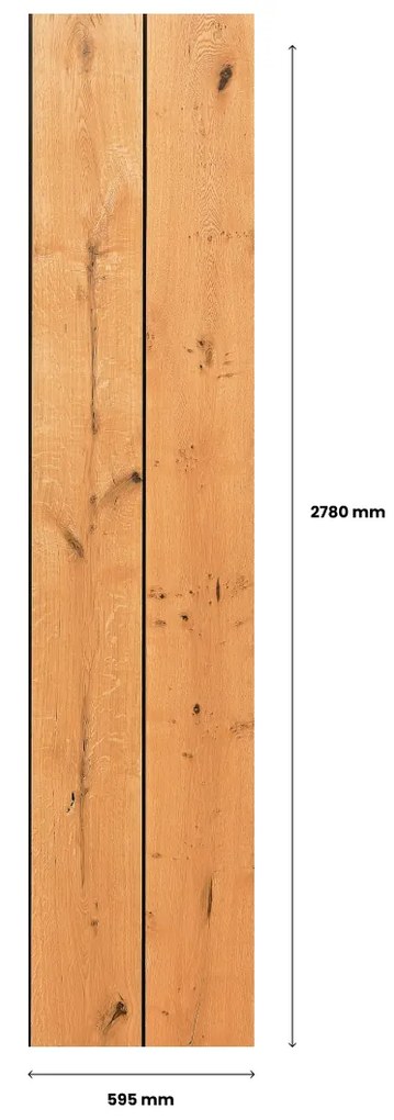 Wuders Obkladový panel - Dub přírodní, široká lamela 2x