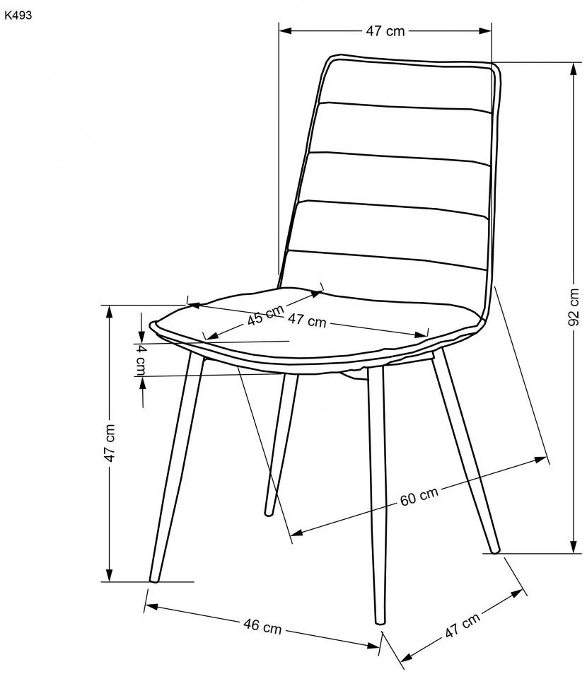 Jídelní židle PIRA — ocel, látka, černá / hořčicová