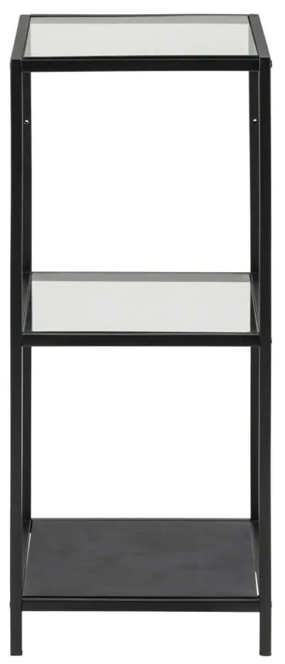 Černý skleněný regál 35x83 cm Seaford – Actona