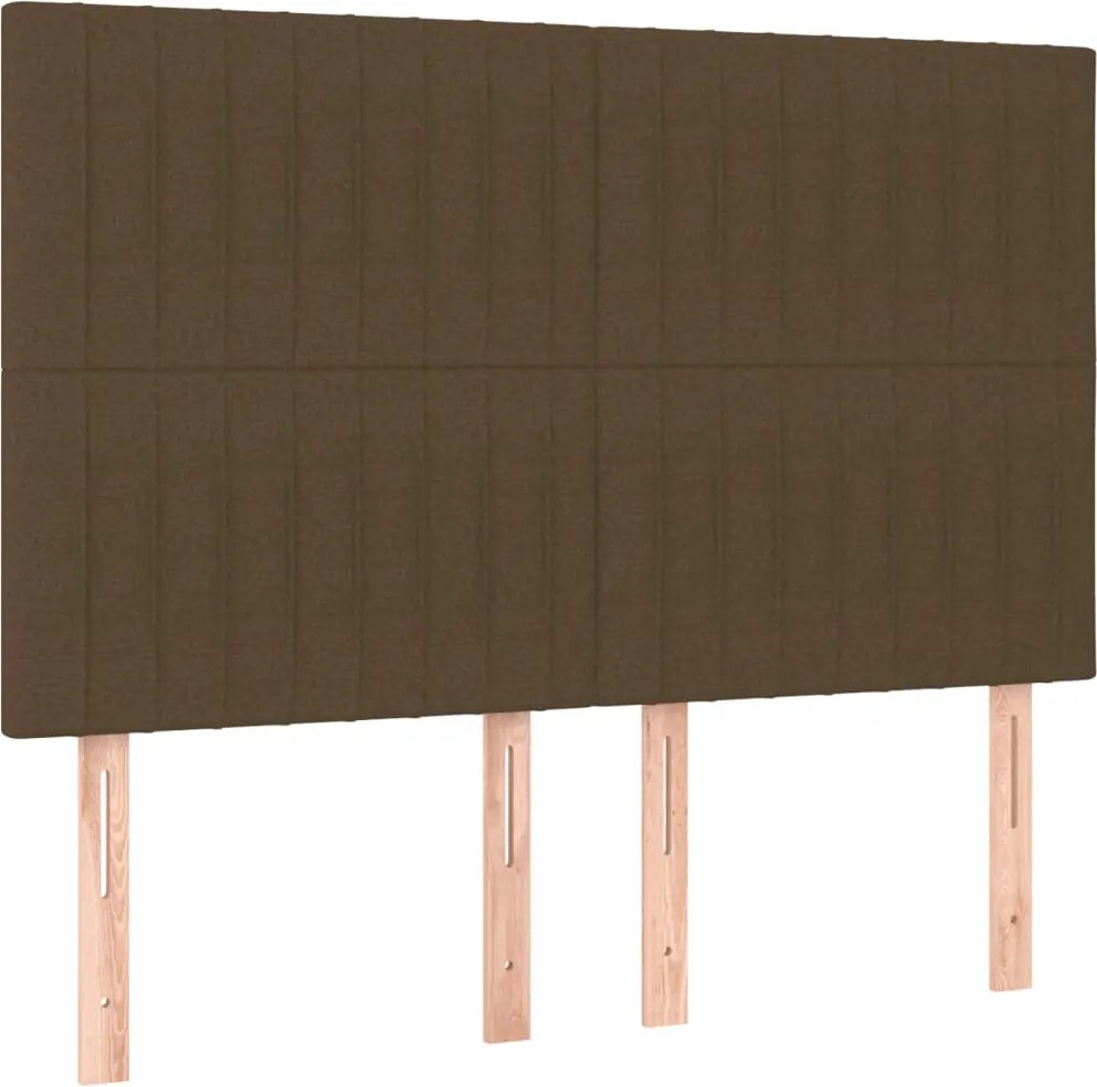 Box spring postel s matrací tmavě hnědá 140x190 cm textil 3136752