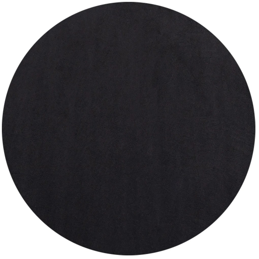Ayyildiz, Kusový koberec Sky 5400 Black kruh, 200x200 (průměr) kruh, černá, obývací pokoj