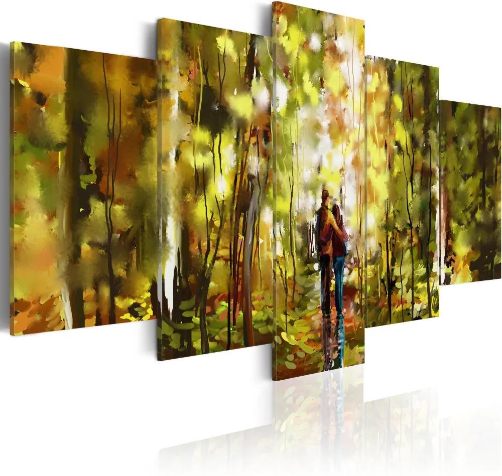 Obraz na plátně Bimago - Romantic walk 100x50 cm