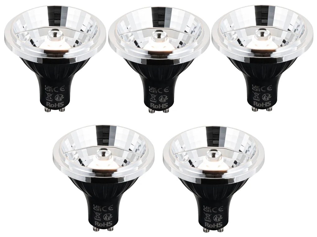Sada 5 chytrých stmívatelných LED žárovek GU10 AR70 6W 500 lm 2200 - 6500K
