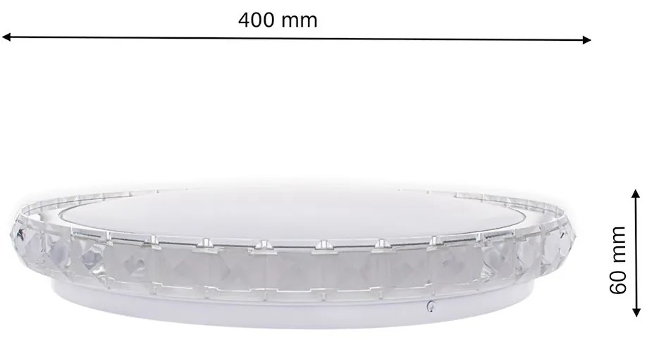 Stropní LED svítidlo Layla, 1x LED 33w, 3000-6000k, w/ch, s ovladačem