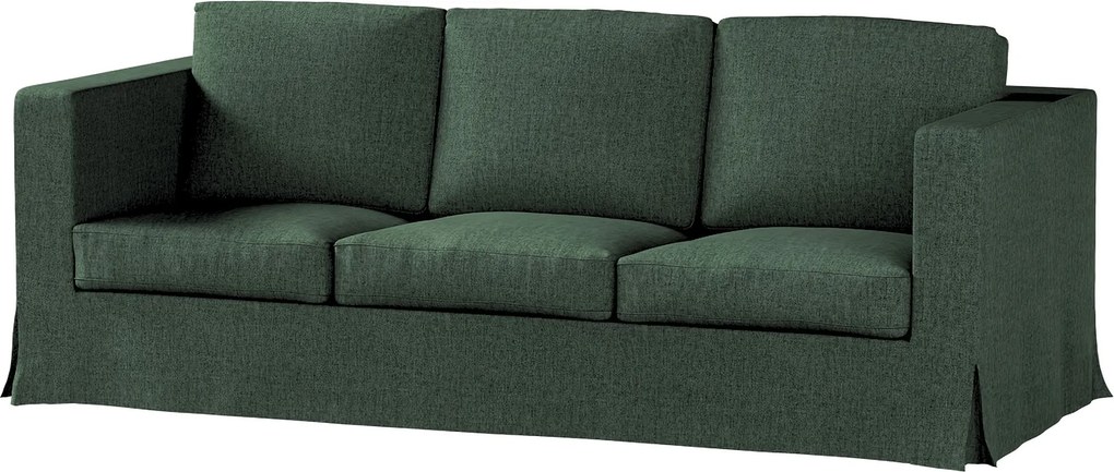 Potah na pohovku IKEA Karlanda 3-místná nerozkládací, dlouhý barva zelená látka pletený vzor