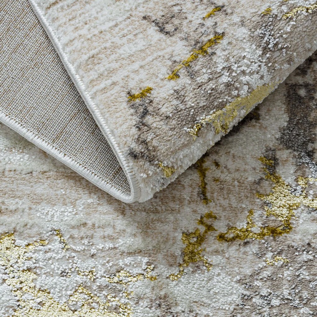 Dywany Łuszczów, Kusový koberec Bliss Z199AZ127 cream/gold, 200x290, béžová, kancelář