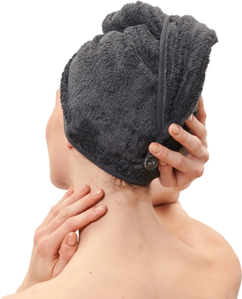 Tchibo - Ručníkový turban - barva: šedá