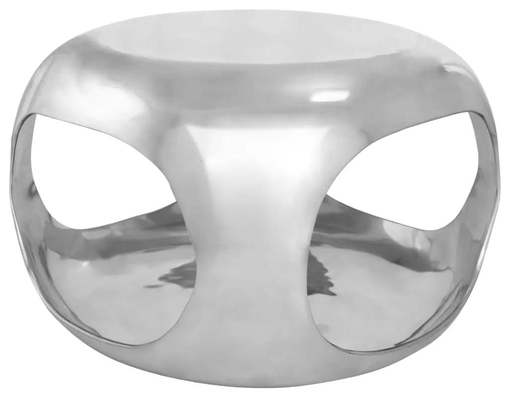 Konferenční stolek hliník 50 x 30 x 30 cm stříbrný - Default Title