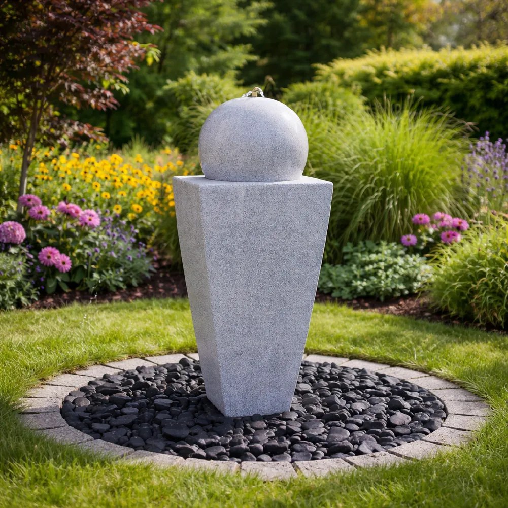 Zahradní fontána BestBerg EF-28 / polyresin / 33 x 33 x 84 cm