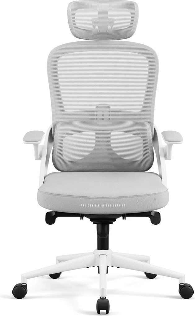 Ergonomická kancelářská židle světle šedá Normal Size: Diablo V-Light