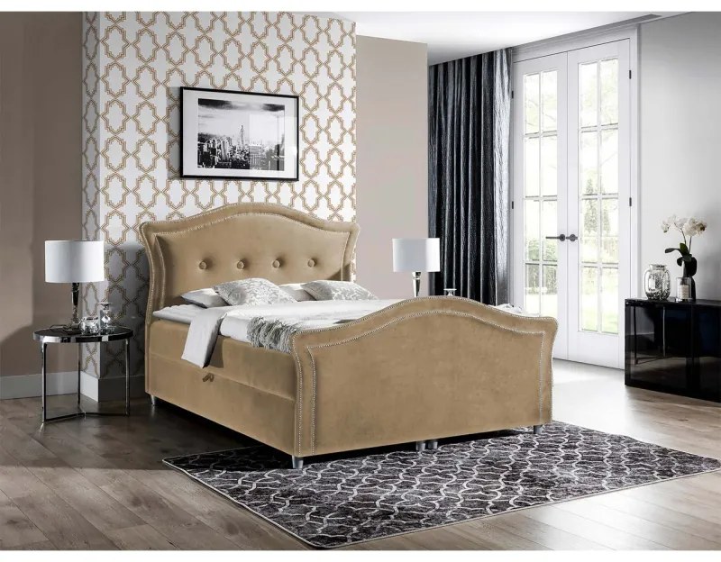 Kontinentální postel Masala Lux, Rozměr postele: 160x200, Barva:: Casablanca 2308