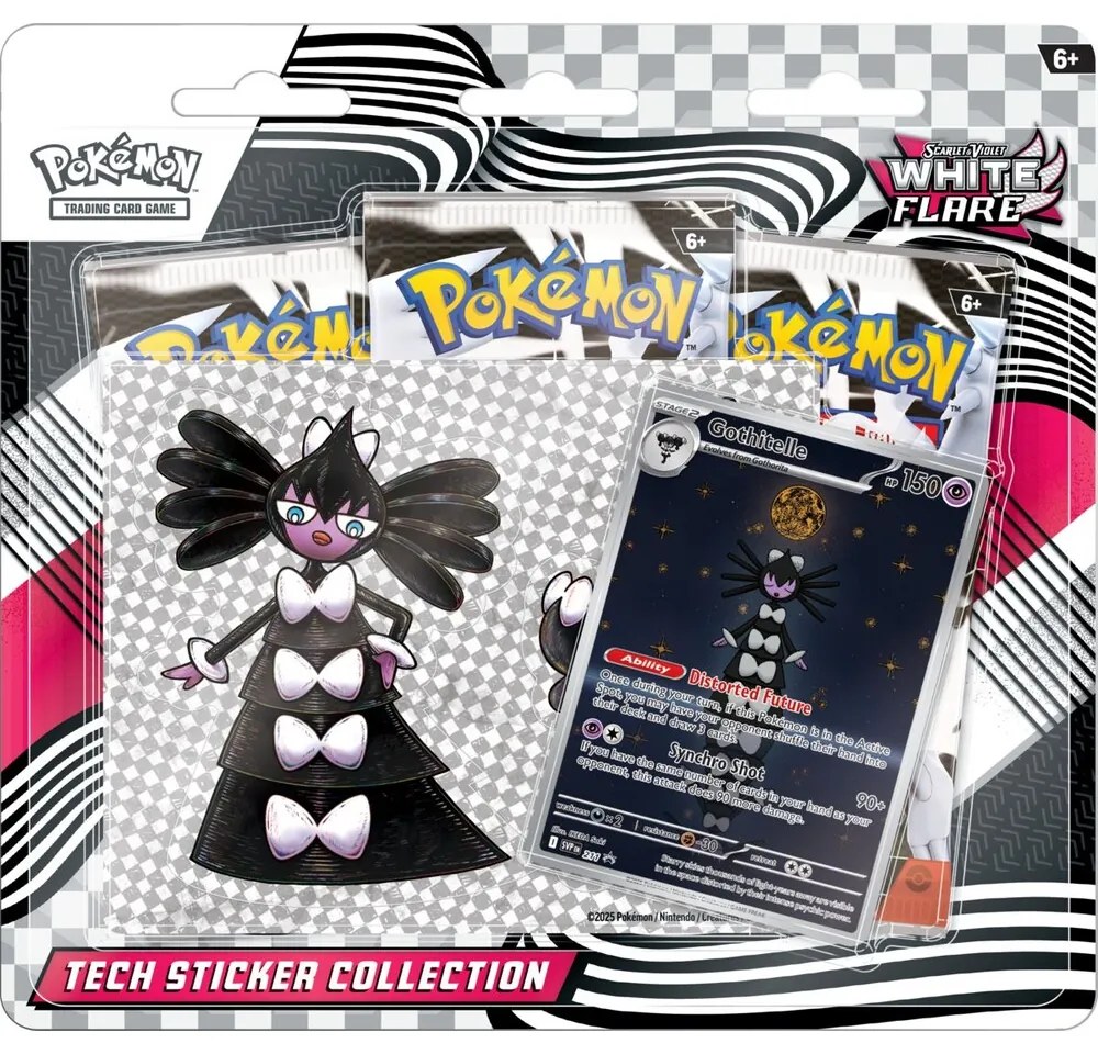 Pokémon tcg: sv10.5 white flare - tech sticker collection