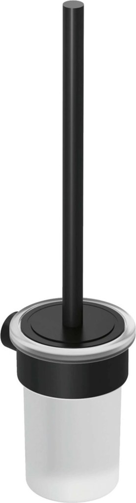 Kludi Vela R - WC štětka nástěnná s držákem, sklo/matná černá 5897439