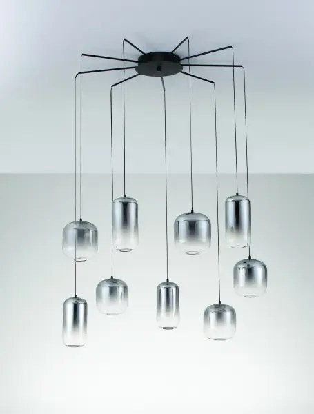 LED černo-šedé designové svítidlo Aelia