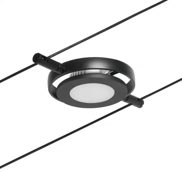 Paulmann 94418 - SADA 5xLED/4,5W Kompletní lankový systém ROUNDMAC 230V černá