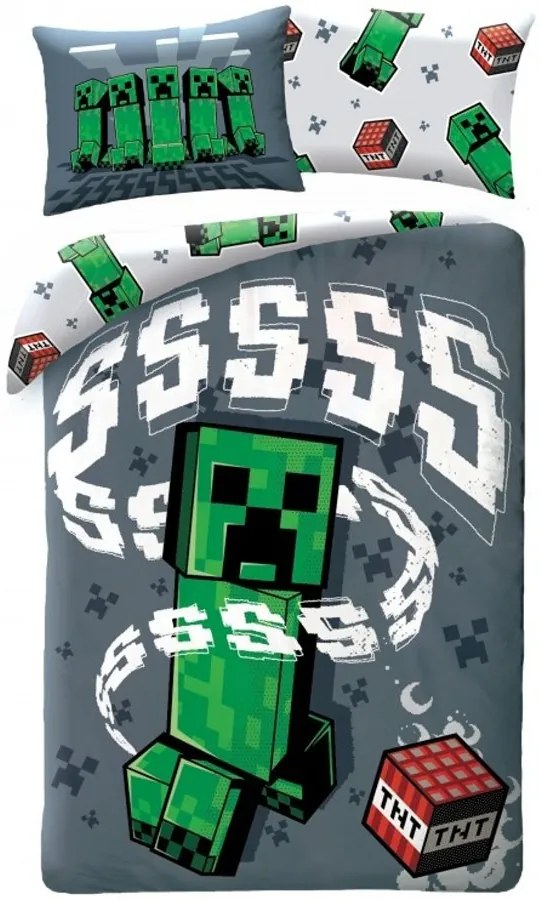 Bavlněné ložní povlečení Minecraft - Creeper