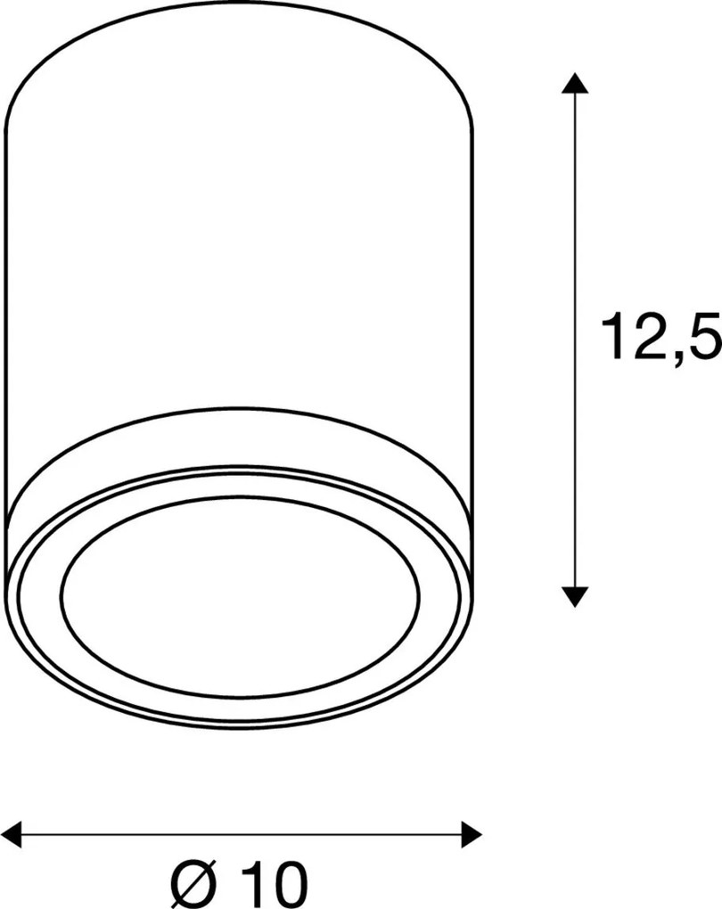 LA 1003427 ENOLA ROUND M Outdoor, stropní LED svítidlo, antracitové - BIG WHITE (SLV)