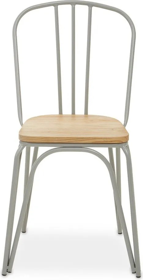 Šedá/v přírodní barvě jídelní židle z jilmového dřeva District – Premier Housewares