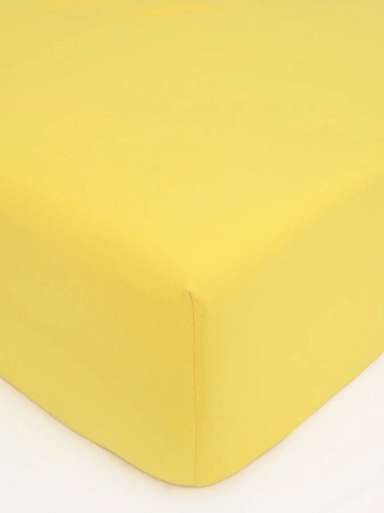 MK Lůžkoviny Jersey prostěradlo Classic 180 x 200 cm – žlutá