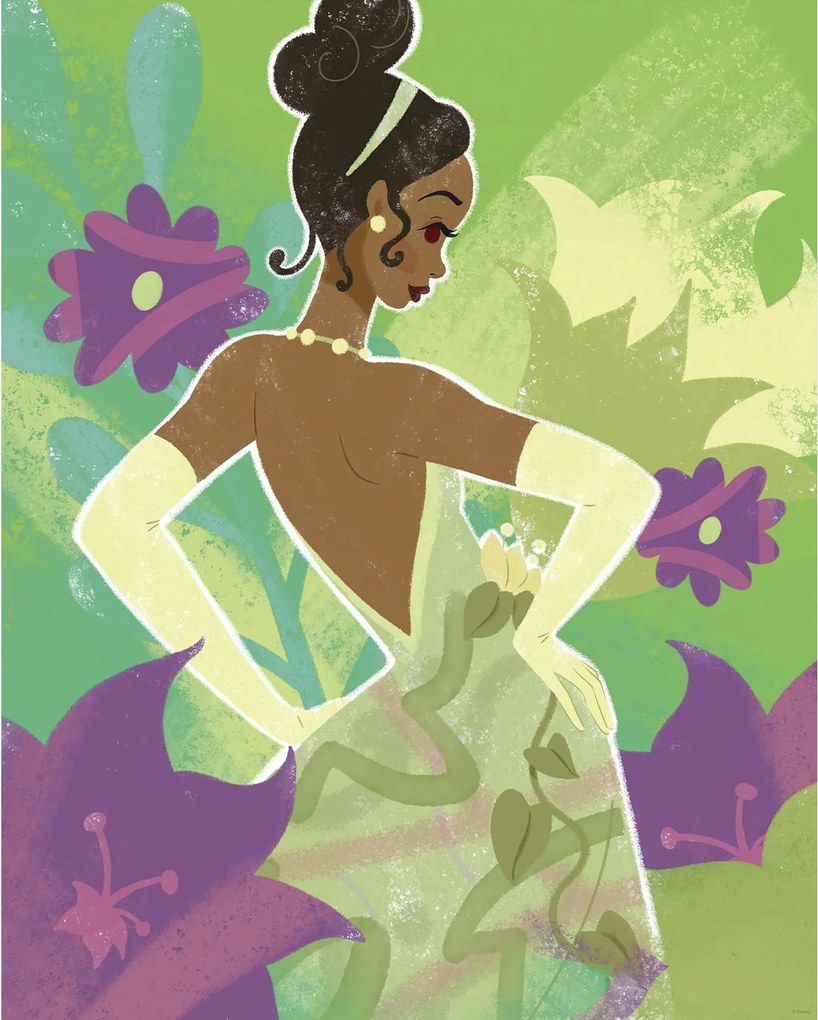 Komar Plakát Disney Princess Tiana in Green 40 x 50 cm
