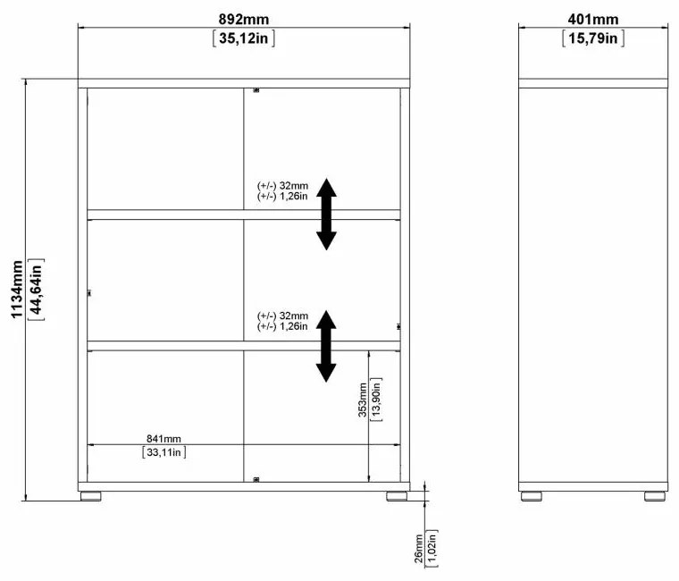 Tvilum Knihovna Office 423 bílá