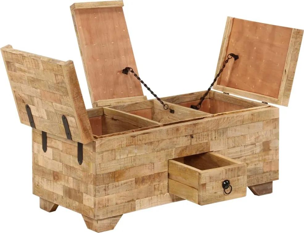 vidaXL Konferenční stolek truhla masivní recyklované dřevo 80x40x35 cm [247327] Barva: Vícebarevný