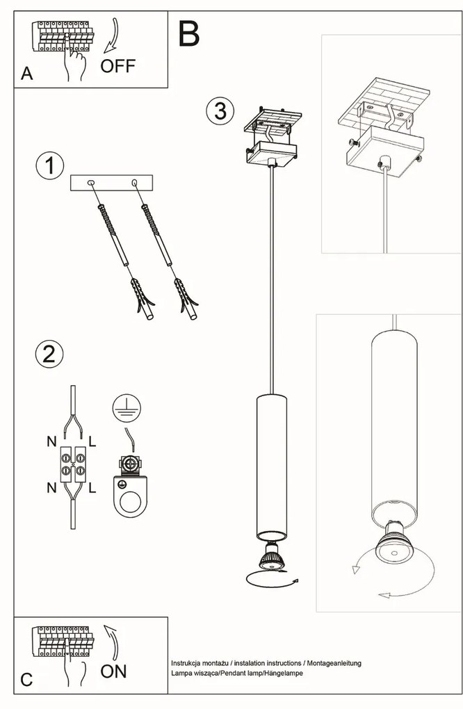 Závěsné svítidlo Lagos, 1x bílé kovové stínítko