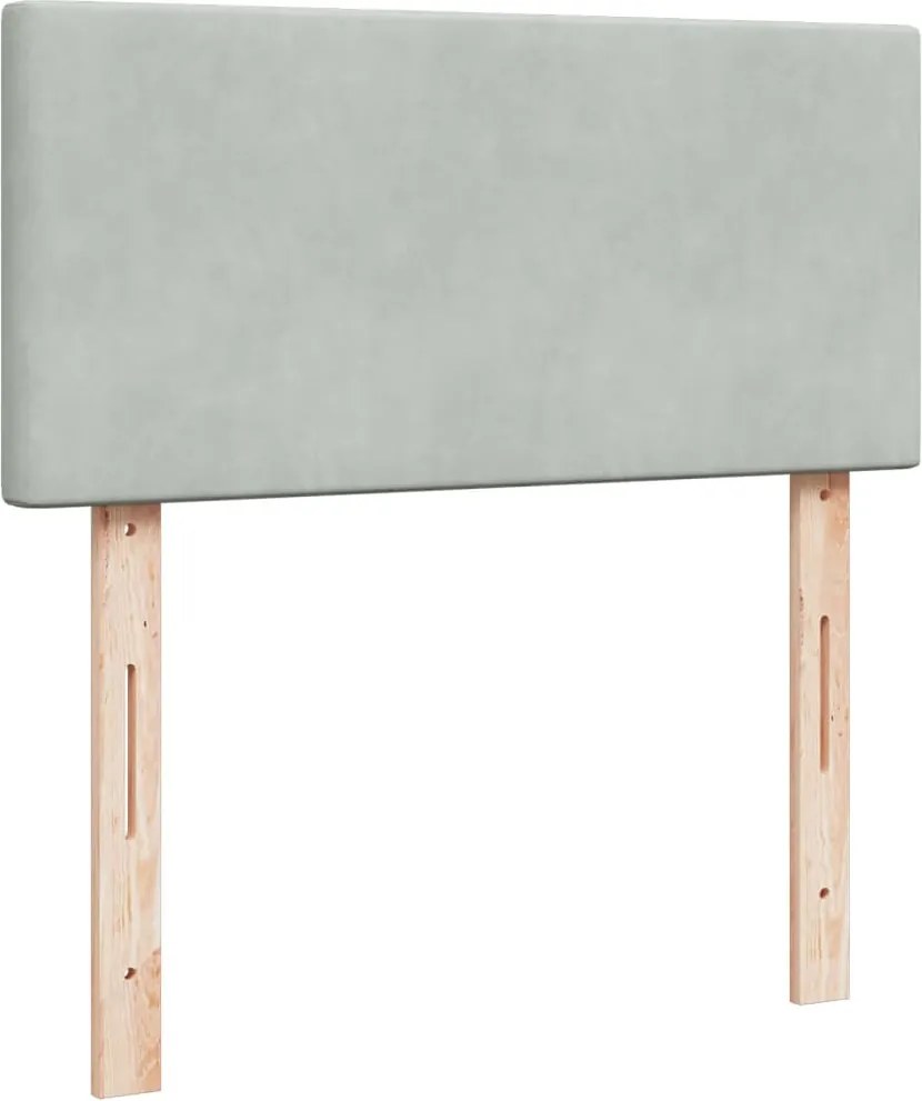 Box spring postel s matrací světle šedá 80 x 200 cm samet 3286156